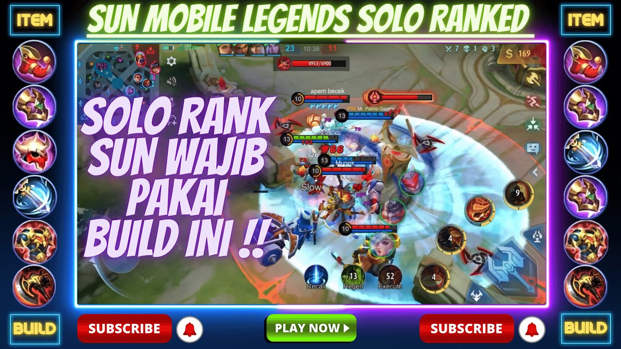 Sun Mobile Legends | Cara Main Sun Yang Benar Di Exp Lane | Build Sun ...