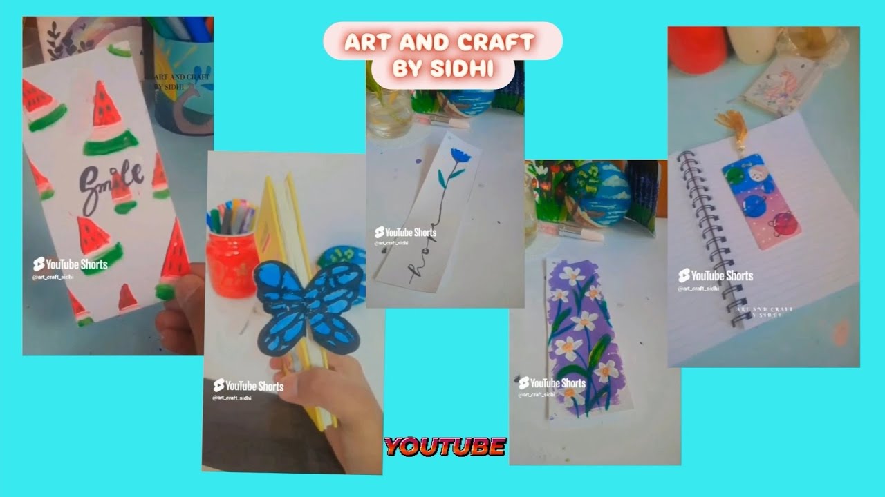 (#4) 5 TYPES OF BOOKMARK || EASY BOOKMARKS || ART AND CRAFT BY SIDHI ...