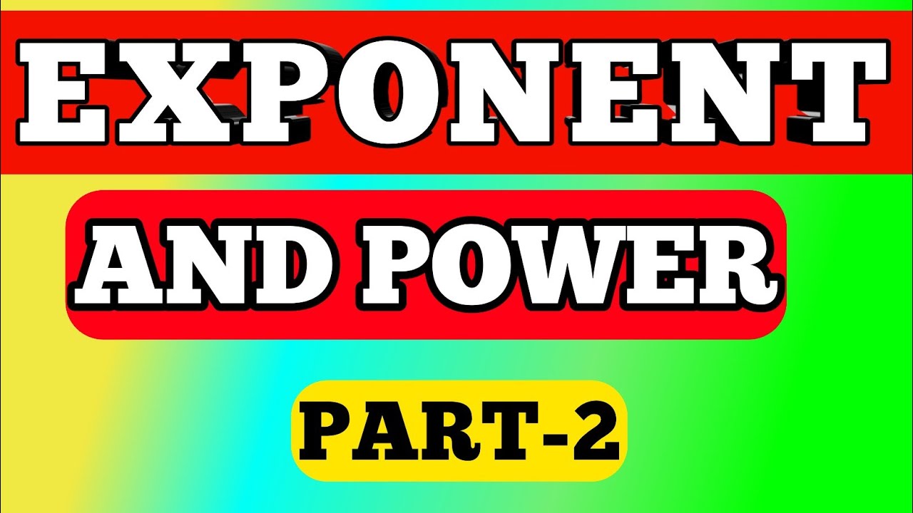 Exponent and power||#exponents ,#exponentsandpowers# ...