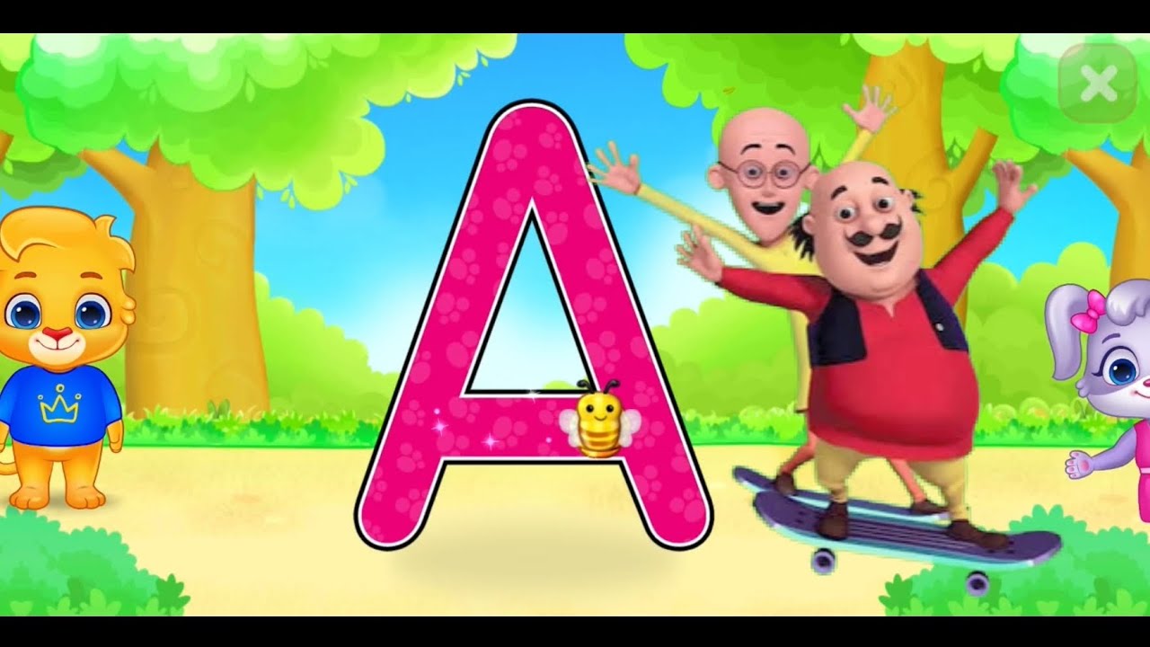 A to Z with Motu Patlu Animation | Abc | ABCD | Kids Video | Learning ...