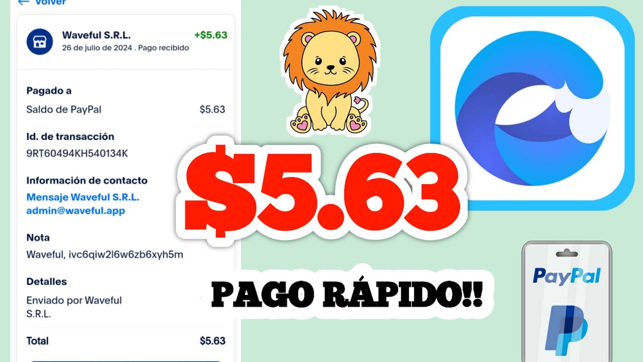 Gana $5.63 cada 4 días!! 😱 [Waveful] App Para GANAR DINERO en internet ...