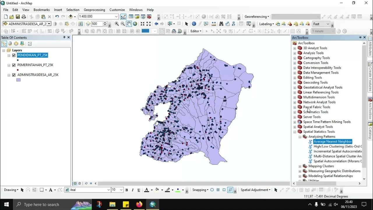 Analisis Average Nearest Neighbor Arcgis - YouTube