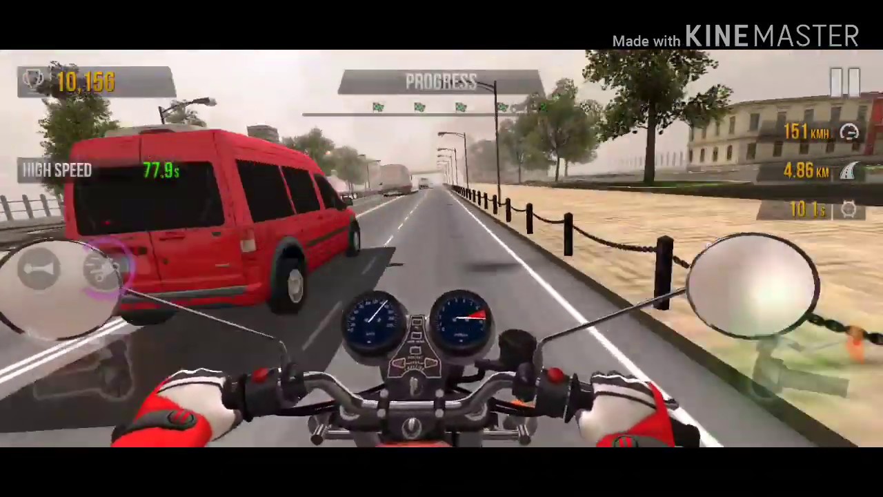 Traffic Rider | Game play | Android game | Bike ride |Red color bike ...
