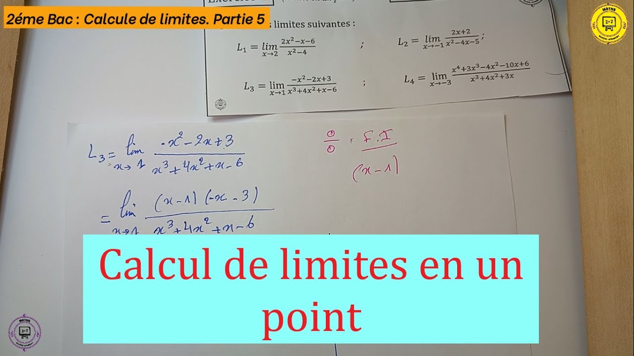 Calcul de limites d'une fonction en un point - YouTube