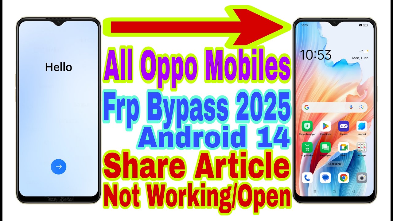 All Oppo Android 14 Frp Bypass/Fix Share Article Not Working |New Trick 2025| Reset Frp 100% ...