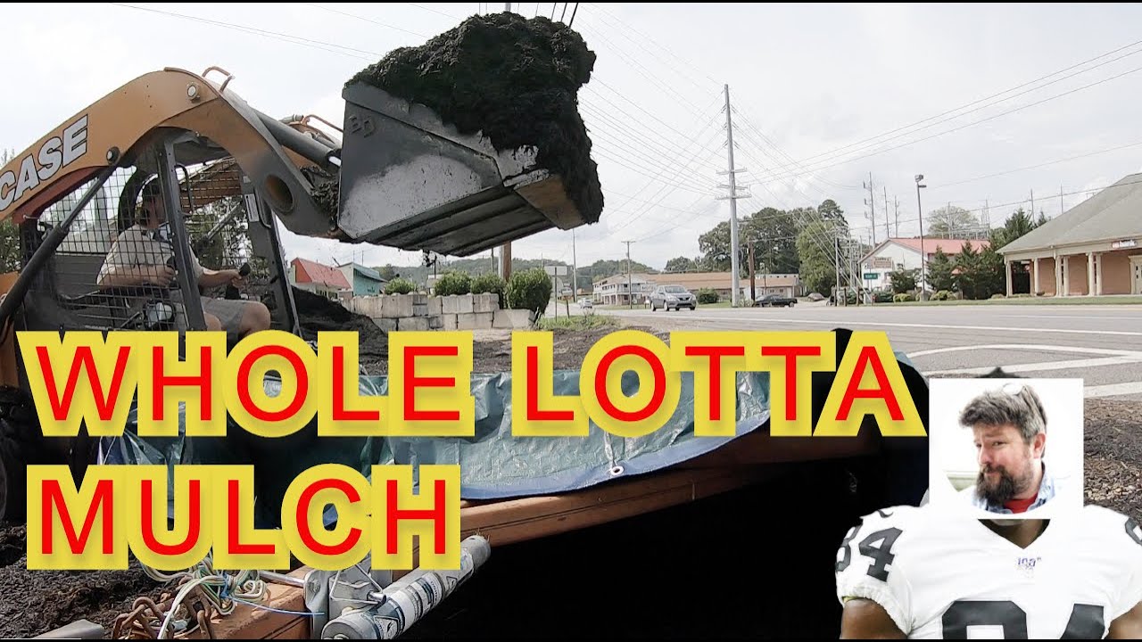 How to haul mulch in a 6x8 mesh tilt trailer - YouTube