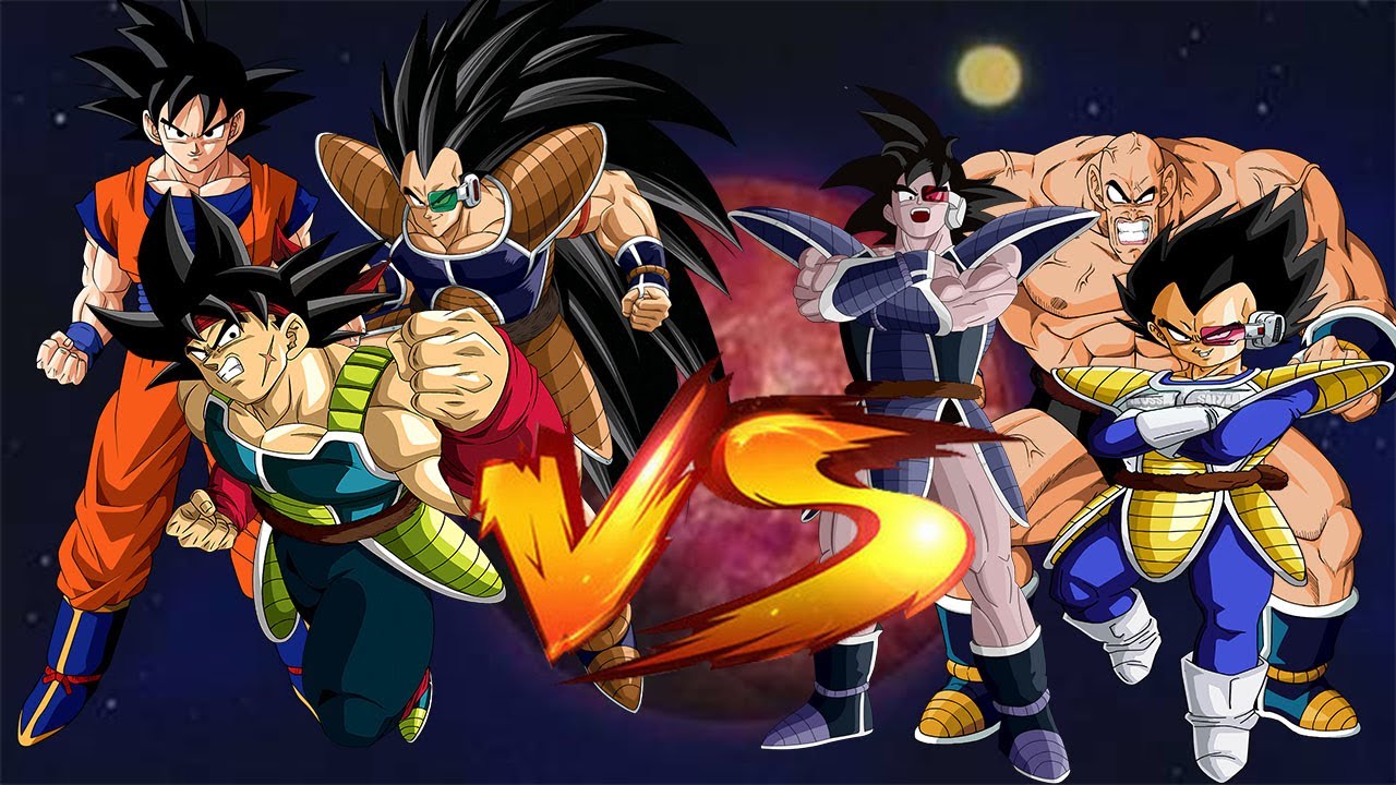 GOKU BARDOCK RADITZ VS TURLES NAPPA VEGETA - YouTube