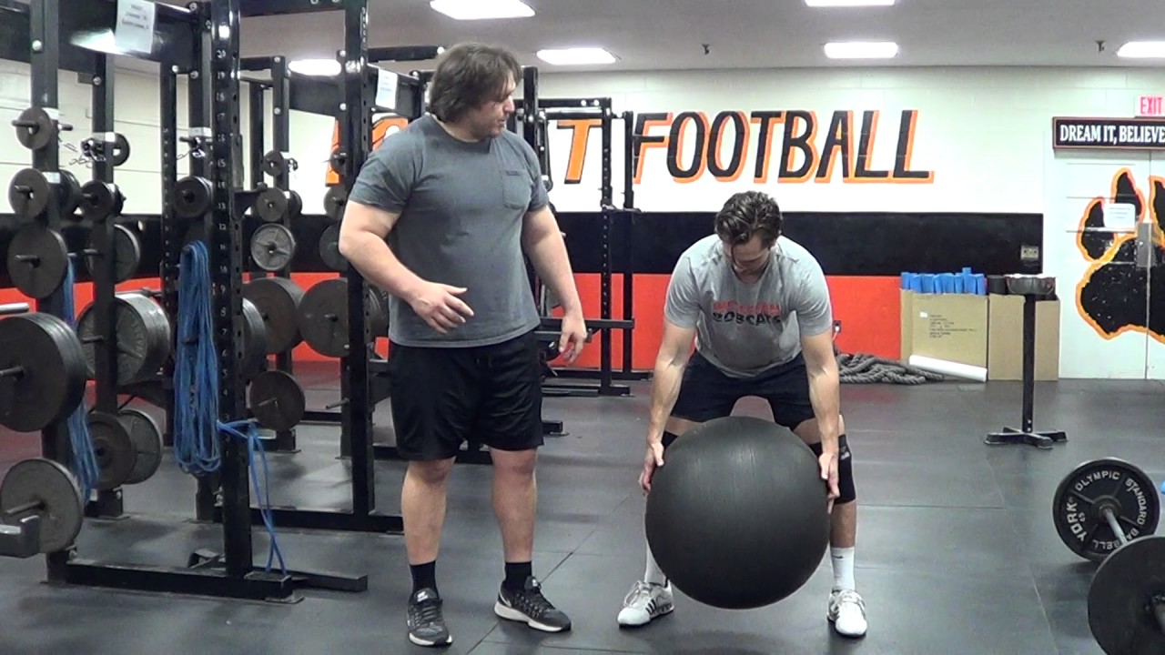 Stability Ball Groin Squeeze - YouTube