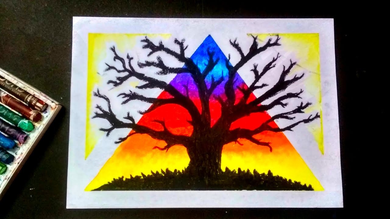 Multiple Colours Drawing | Oil pastel drawing - YouTube
