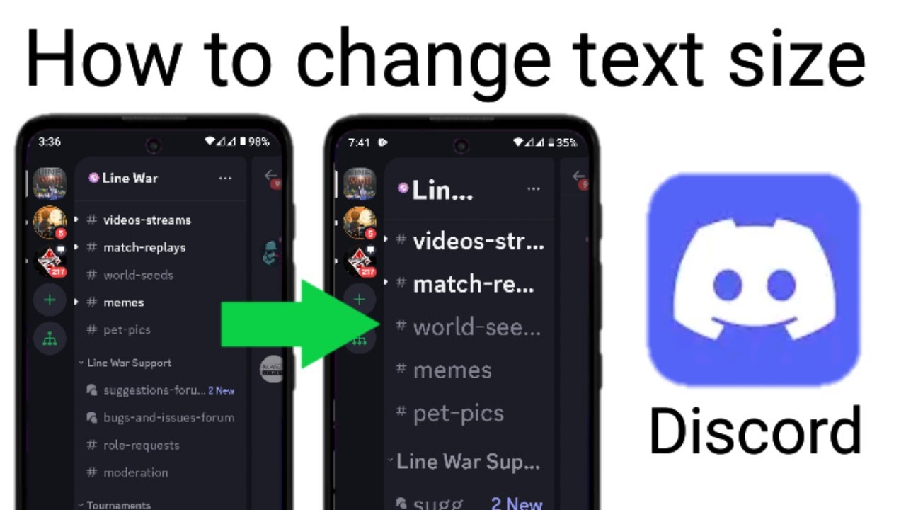 How to change the text size in the Discord app on mobile - YouTube