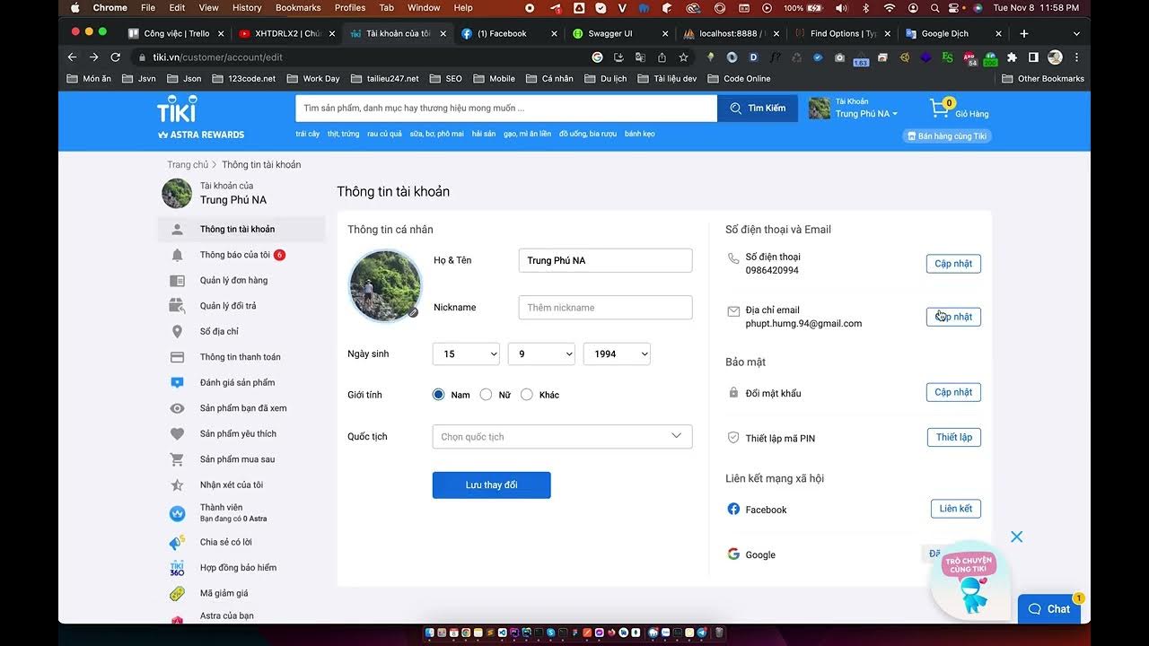 #23 Seri API Nodejs nestjs - API Update thông tin account - 123code.net - YouTube