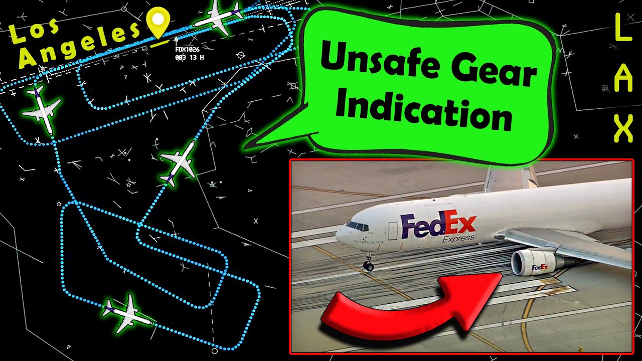 FedEx B763 Emergency Landing at LAX | LEFT MAIN GEAR NOT EXTENDED - YouTube