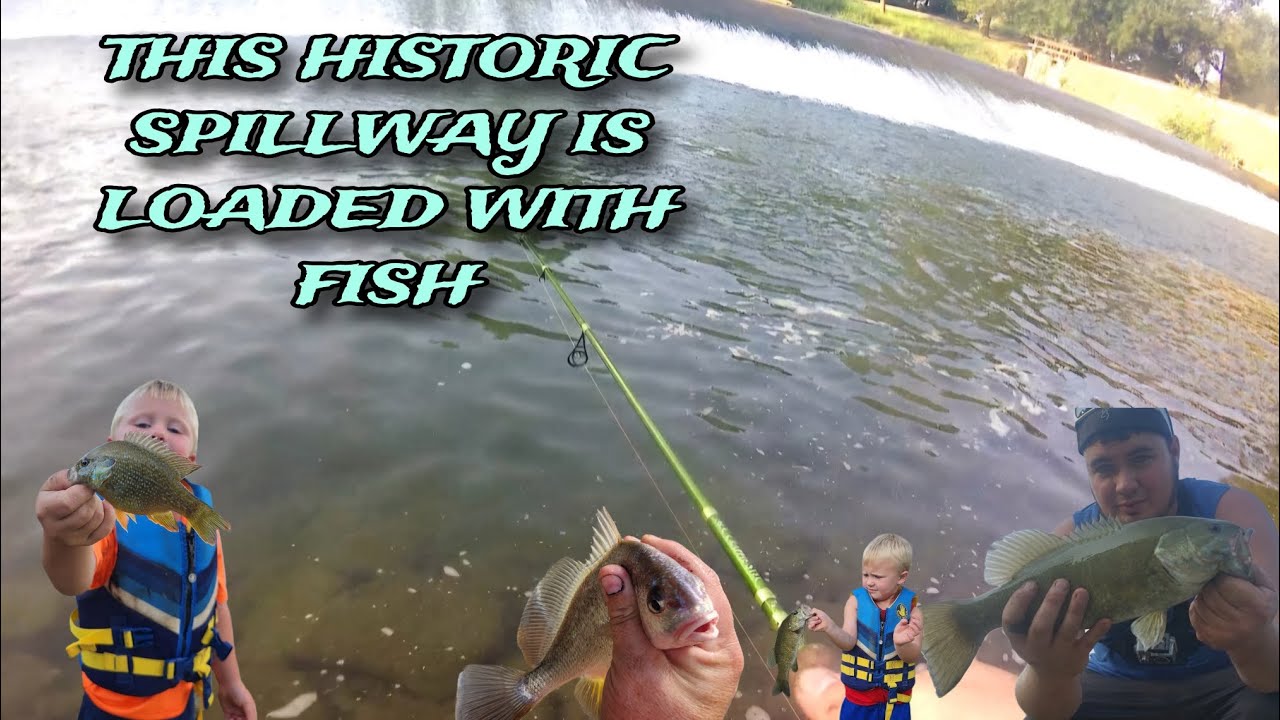 FISHING HISTORIC INDIANA SPILLWAY FOR ANYTHING THAT WILL BITE. - YouTube