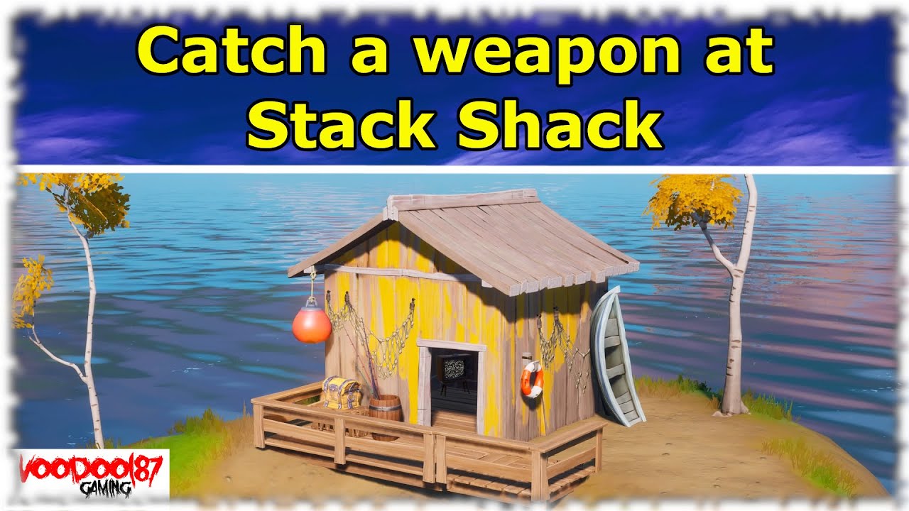 Fortnite - Catch a weapon at Stack Shack - YouTube