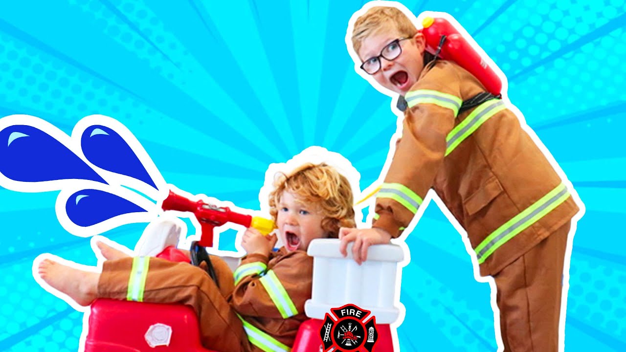Funny Fireman Kids Play - YouTube