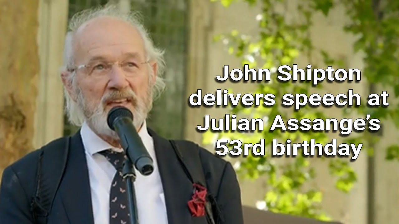 John Shipton delivers triumphant speech at Julian Assange's birthday ...