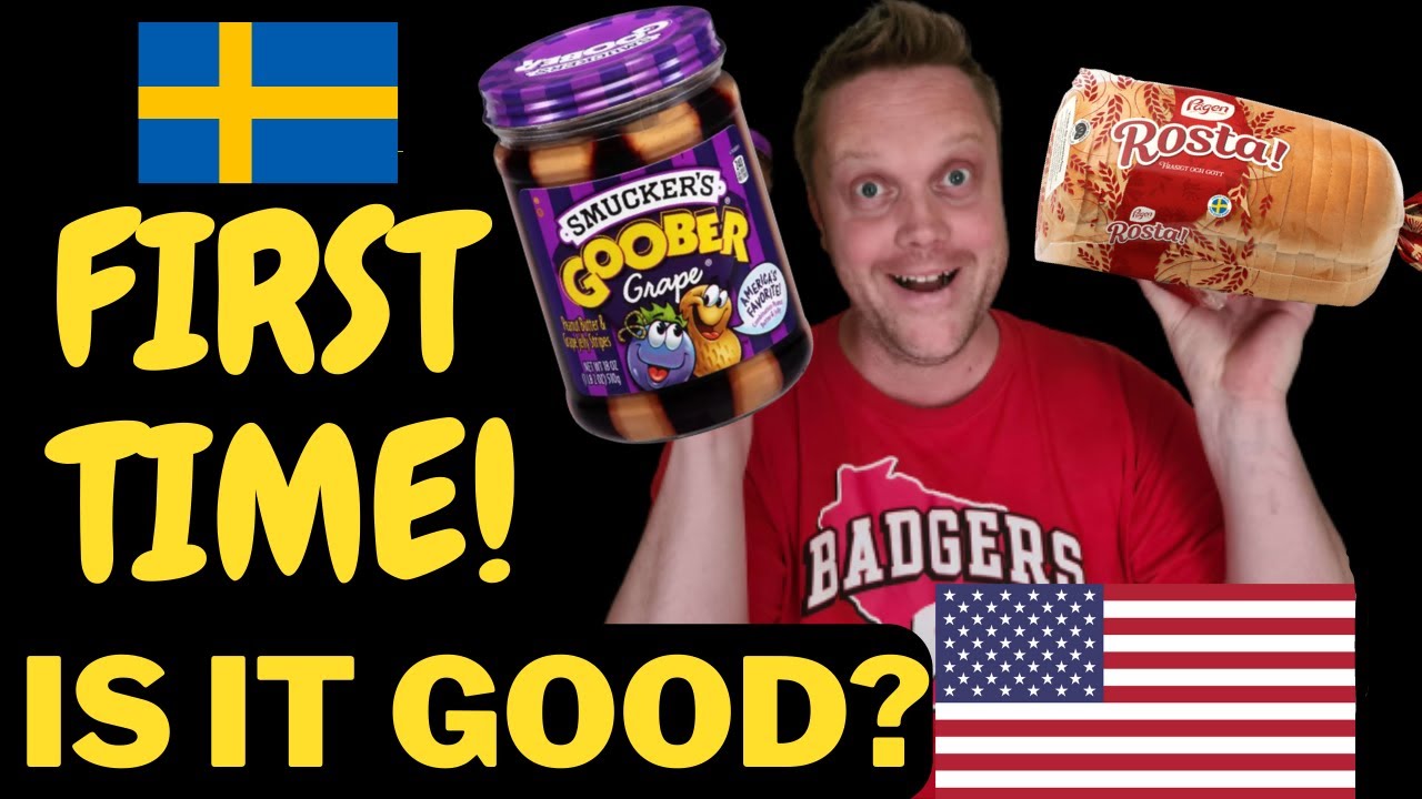 First time! Two swedes try the American Smucker´s goober peanut butter ...