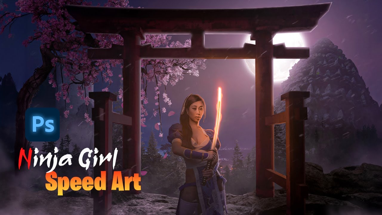 Ninja Girl Photo Manipulation Speed Art | Photoshop Tutorial | Story ...