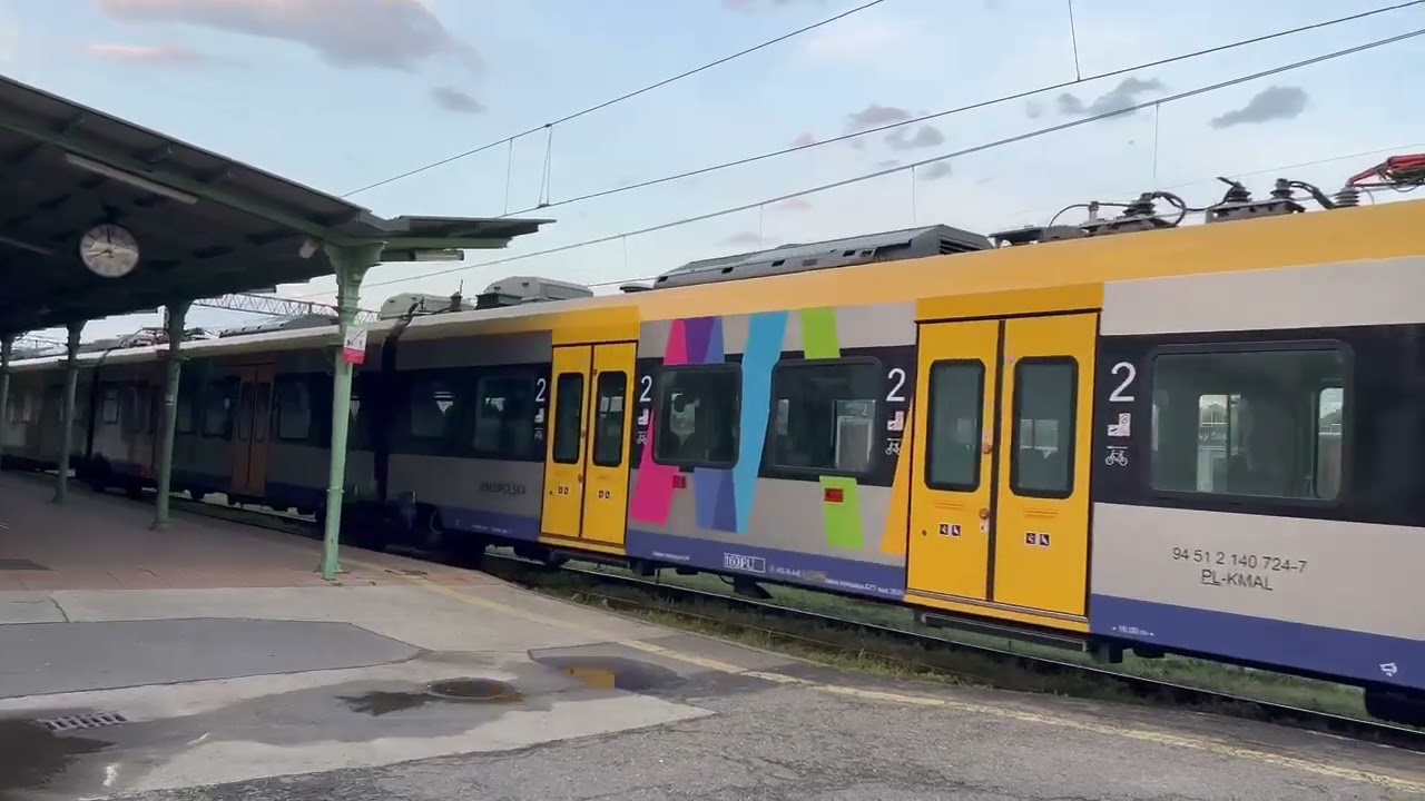 Broken Down Train Getting Pulled By Locomotive In Nowy Saćz - YouTube