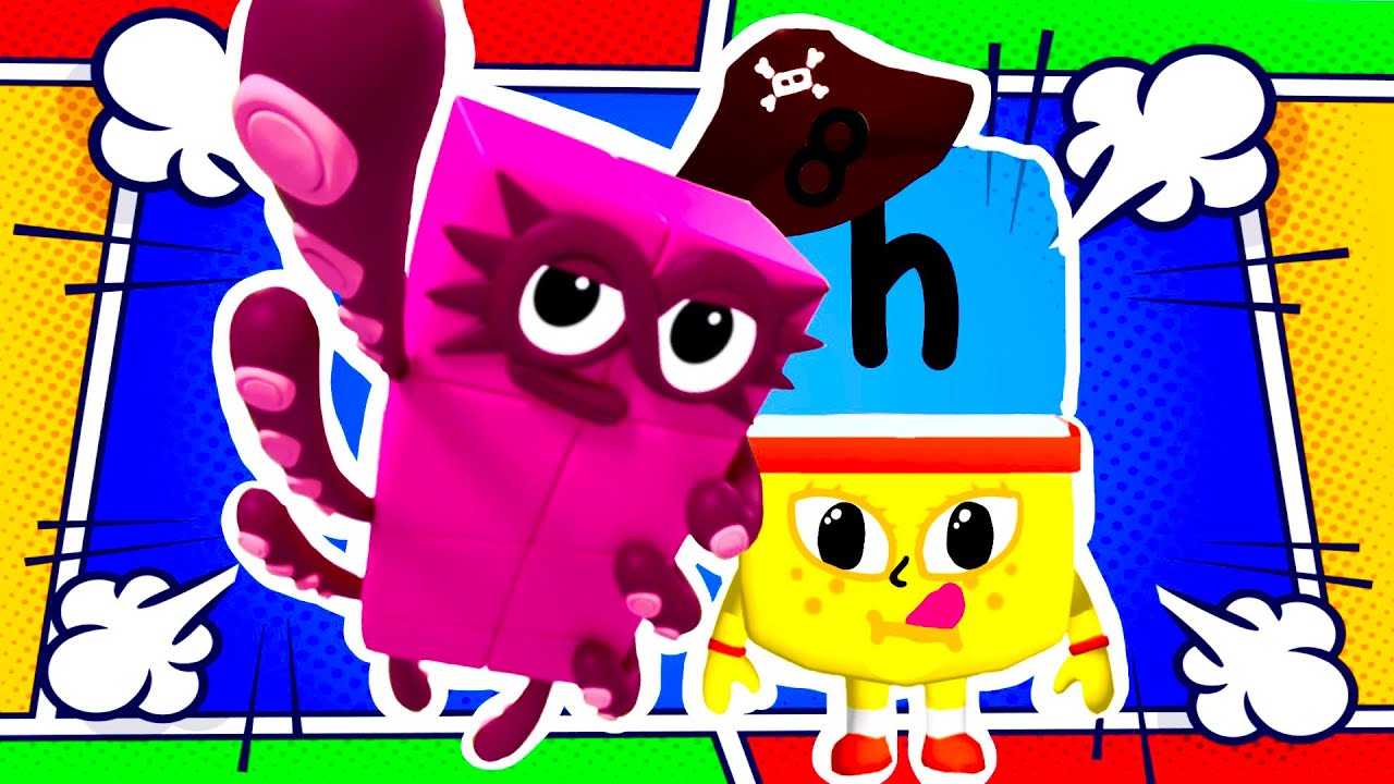 Numberblocks Alphablocks Crossover 8 H & R Someone took R's Hat - YouTube