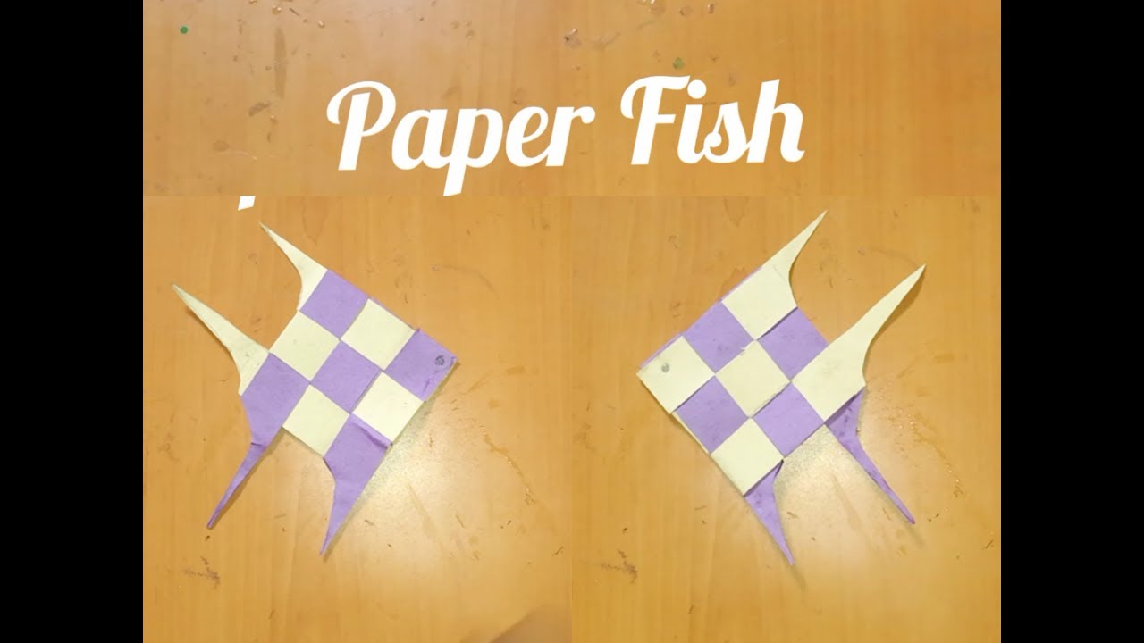 How to make Cute Paper Fish using weaving method - YouTube