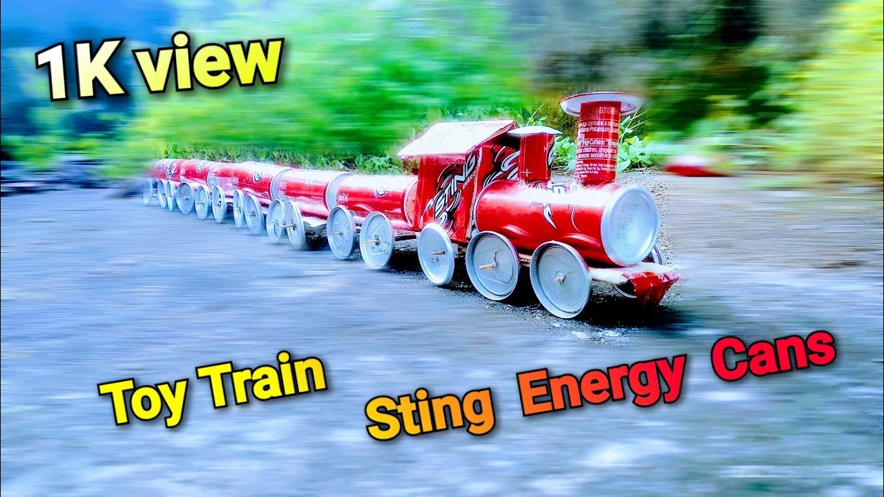 Make a Longer toy Train with Sting energy cans ।। DIY Train at Home ...