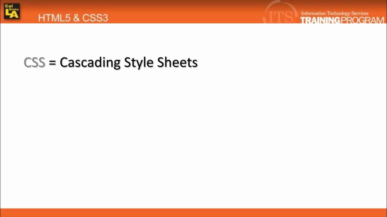1.1 HTML5 and CSS3: Introduction - YouTube
