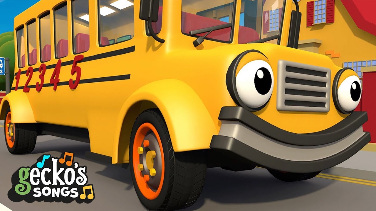 Wheels On The School Bus｜Gecko's Garage｜Children's Music｜Trucks For ...