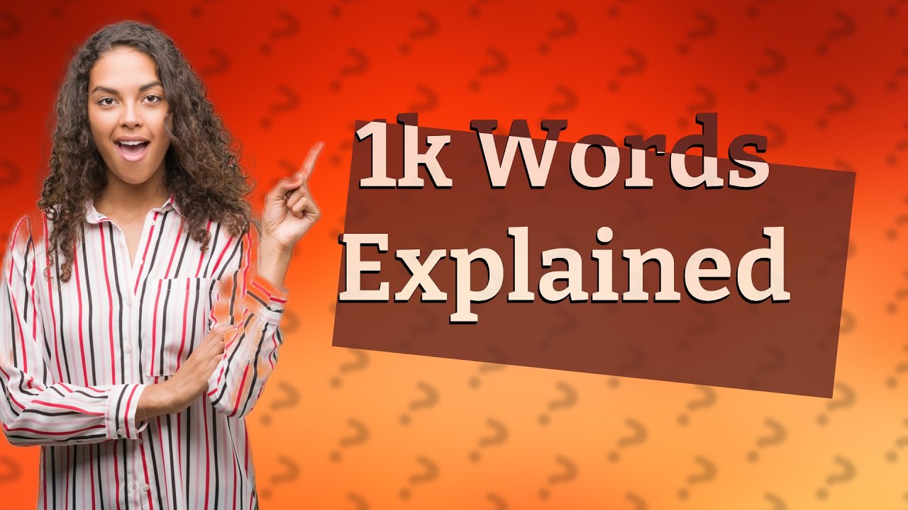 What does 1k words look like? - YouTube