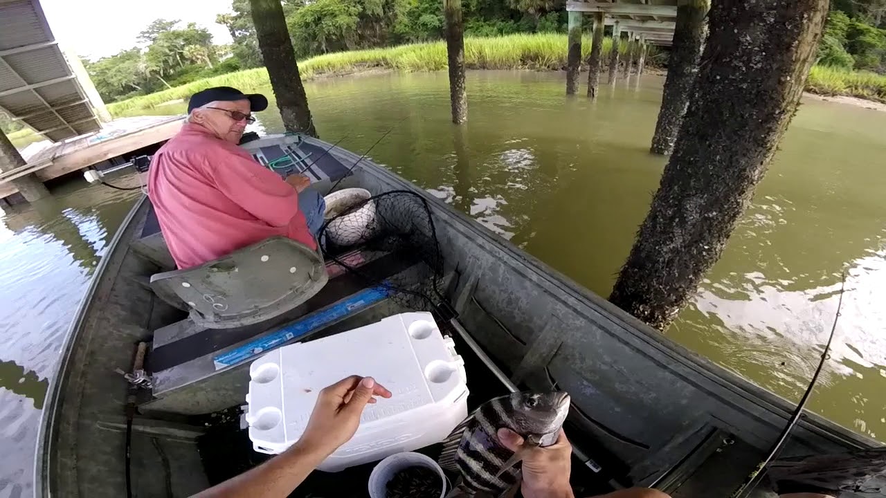 Sheephead Fishing Bluffton SC!!!! - YouTube