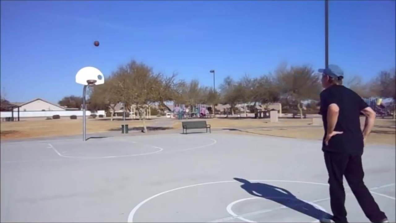 Basketball Half Court Shot - Steel Net Swish - YouTube