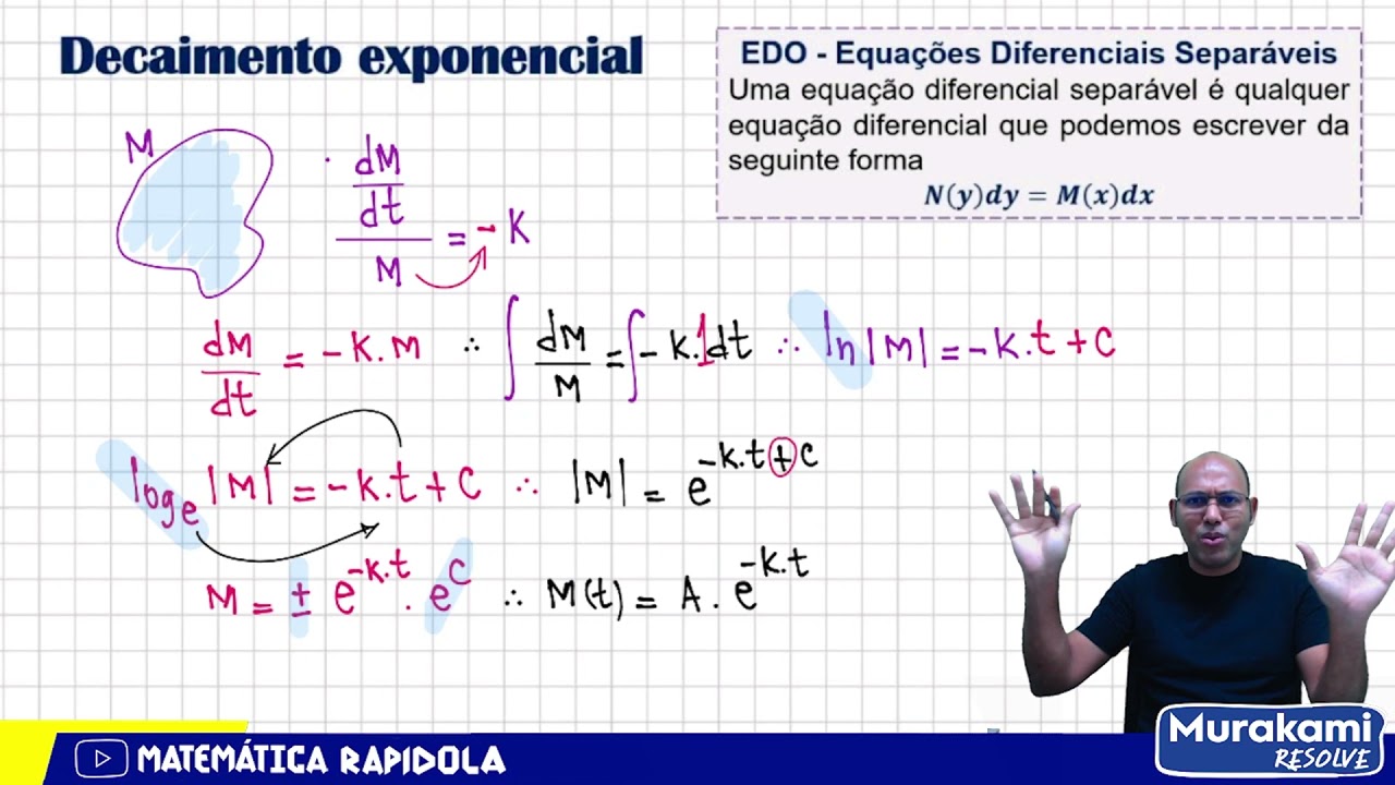 DECAIMENTO EXPONENCIAL 🔴 EDO # 13 - YouTube