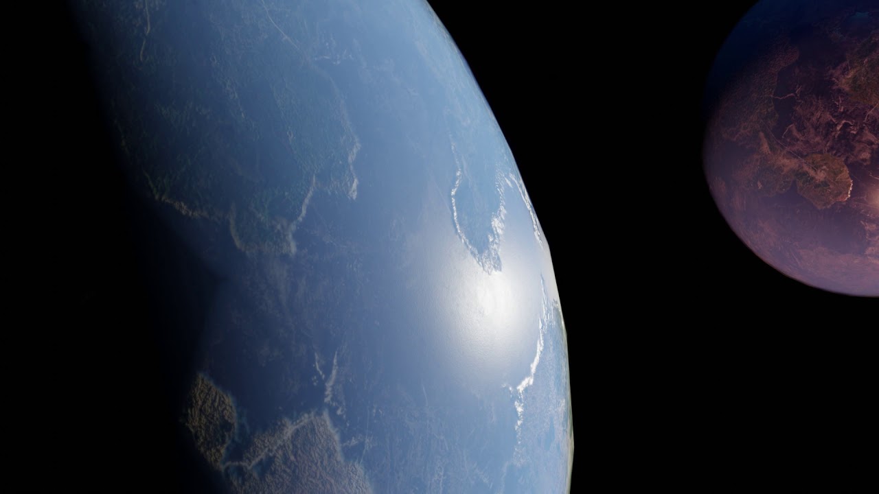 Planet Flyby Animation Test - YouTube