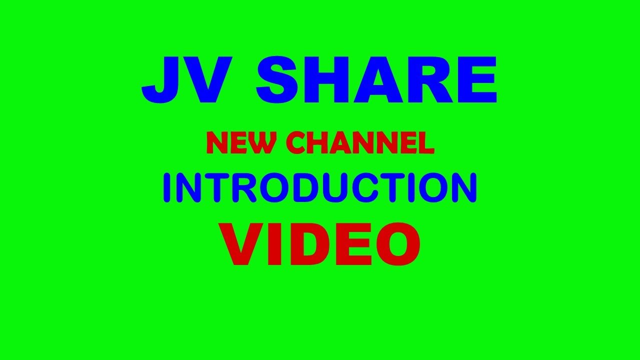 JV SHARE NEW CHANNEL INTRODUCTION VIDEO #NIFTY, #BANKNIFTY STOCKS ...