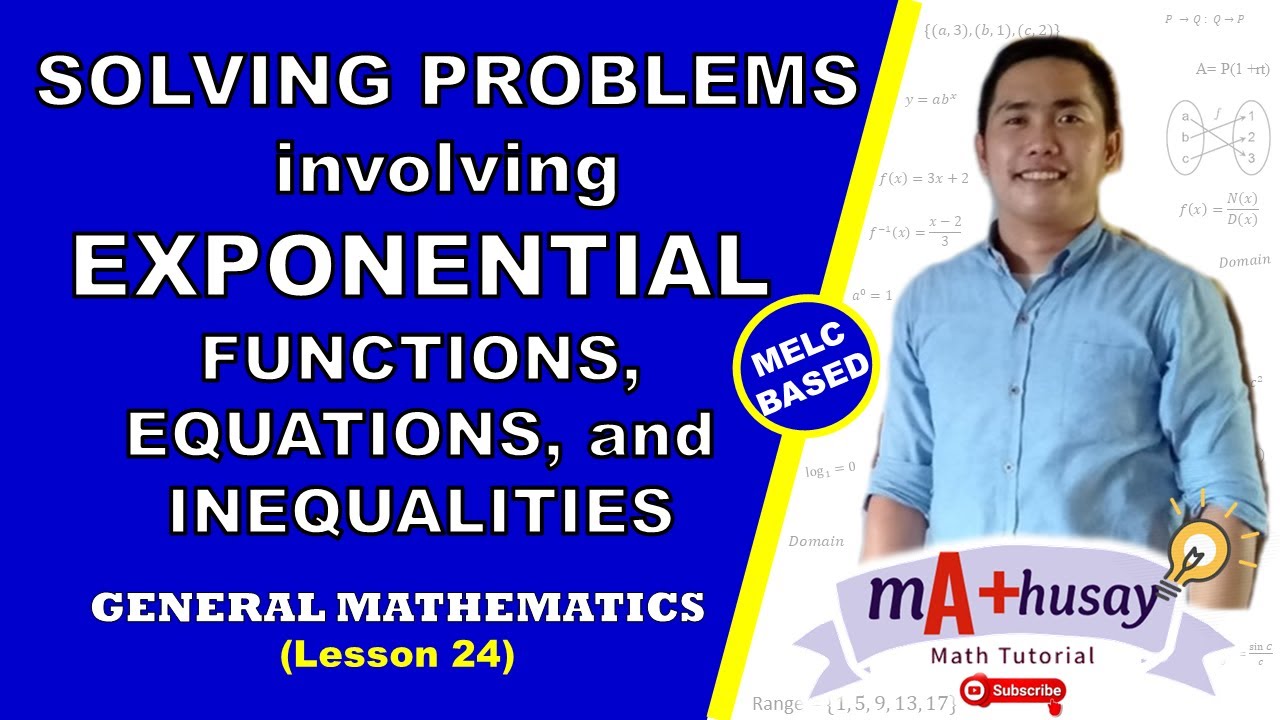 SOLVING PROBLEMS INVOLVING EXPONENTIAL FUNCTION || Applications of ...