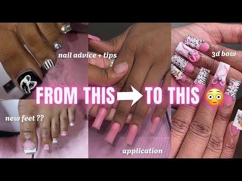 INSANE Nail Transformations 😳 | From Bare Nails to BADDIE Sets 💅🏾 - YouTube