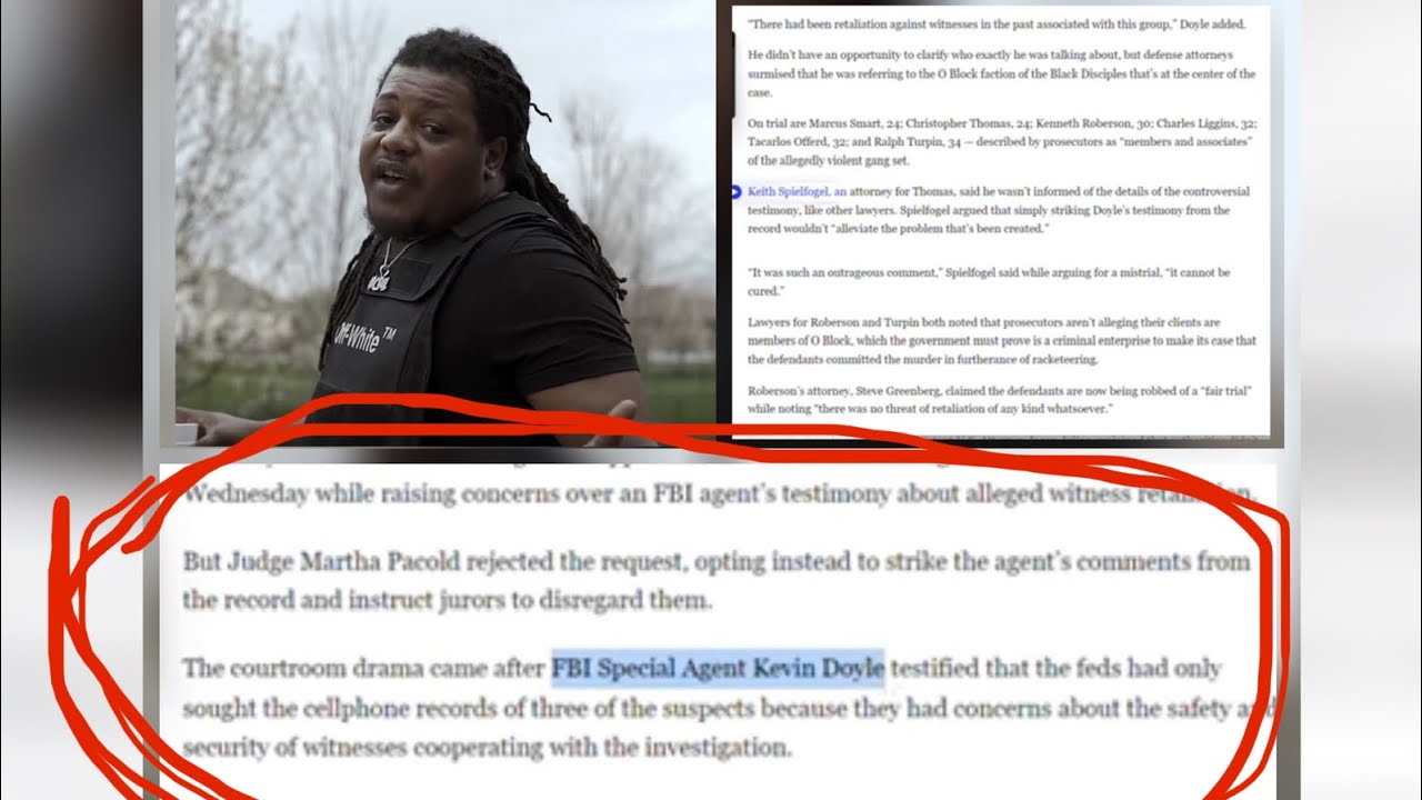 FBI AGENT IN FEAR FOR WITNESSES LIVES AFTER SNITCHING ON O’BLOCK ...