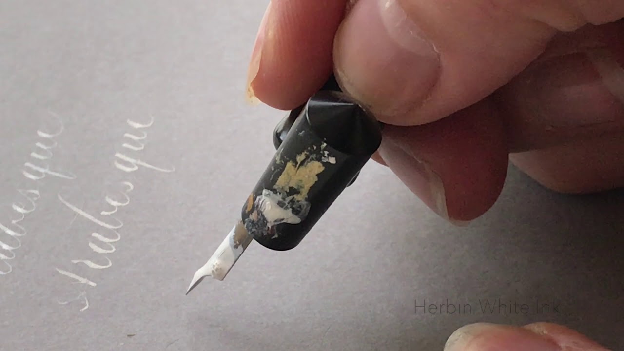 5 white inks you can use for calligraphy and brush lettering - YouTube
