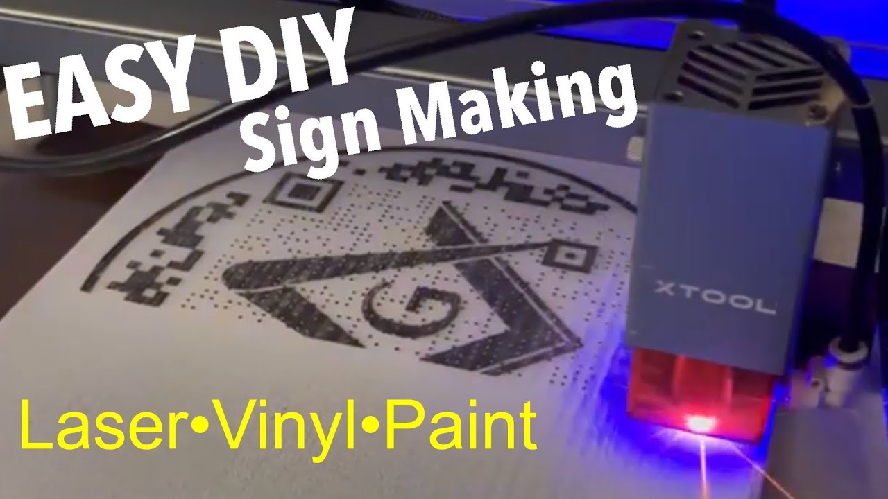 DIY Sign making (Vinyl, laser and hand painted) on a budget - YouTube