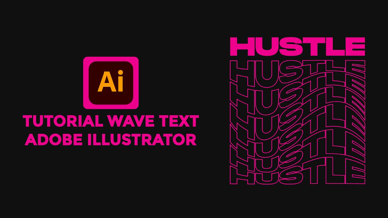 TUTORIAL WAVE TEXT ADOBE ILLUSTRATOR | BELAJAR DESAIN - YouTube