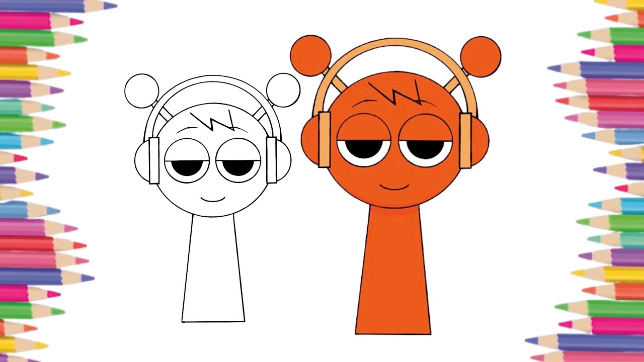 How to draw Orange ( Oren ) from Incredibox Sprunki Step by Step - YouTube