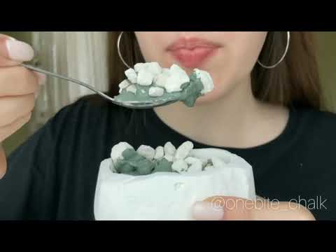 Clay paste in chalk bowl eating | chalk eating | clay paste eating ...