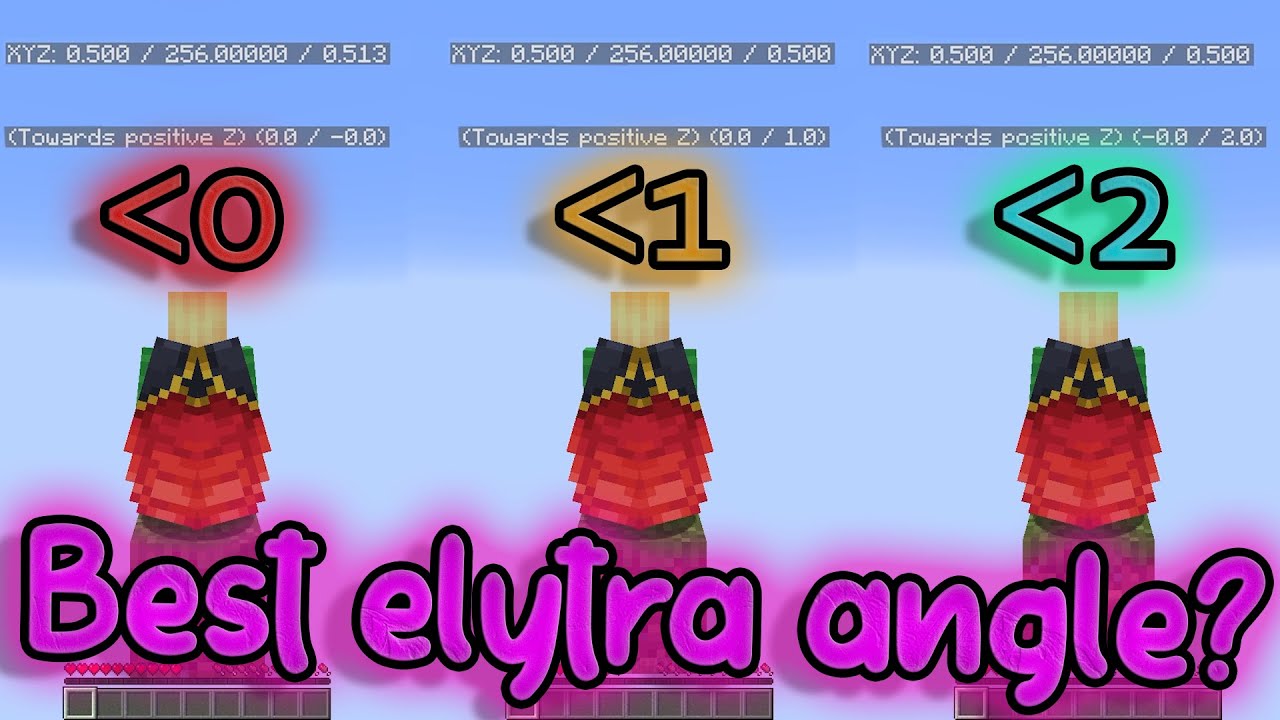 What's the best angle for the flying on the elytra? - YouTube