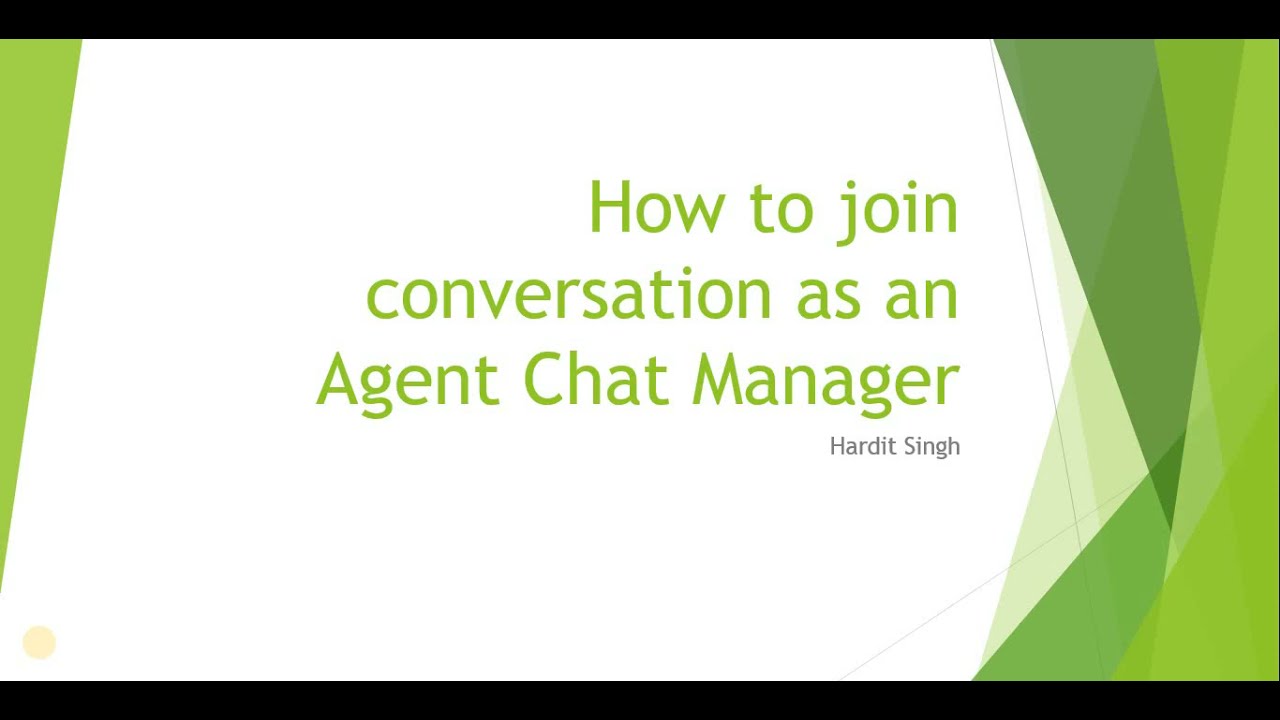 How to join an ongoing chat as a Chat Manager or Supervisor in ...