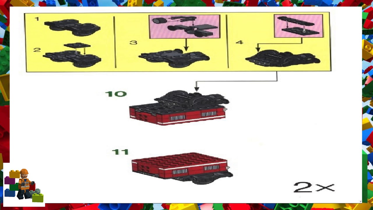 LEGO instructions - Trains - 4551 - Crocodile Locomotive - YouTube