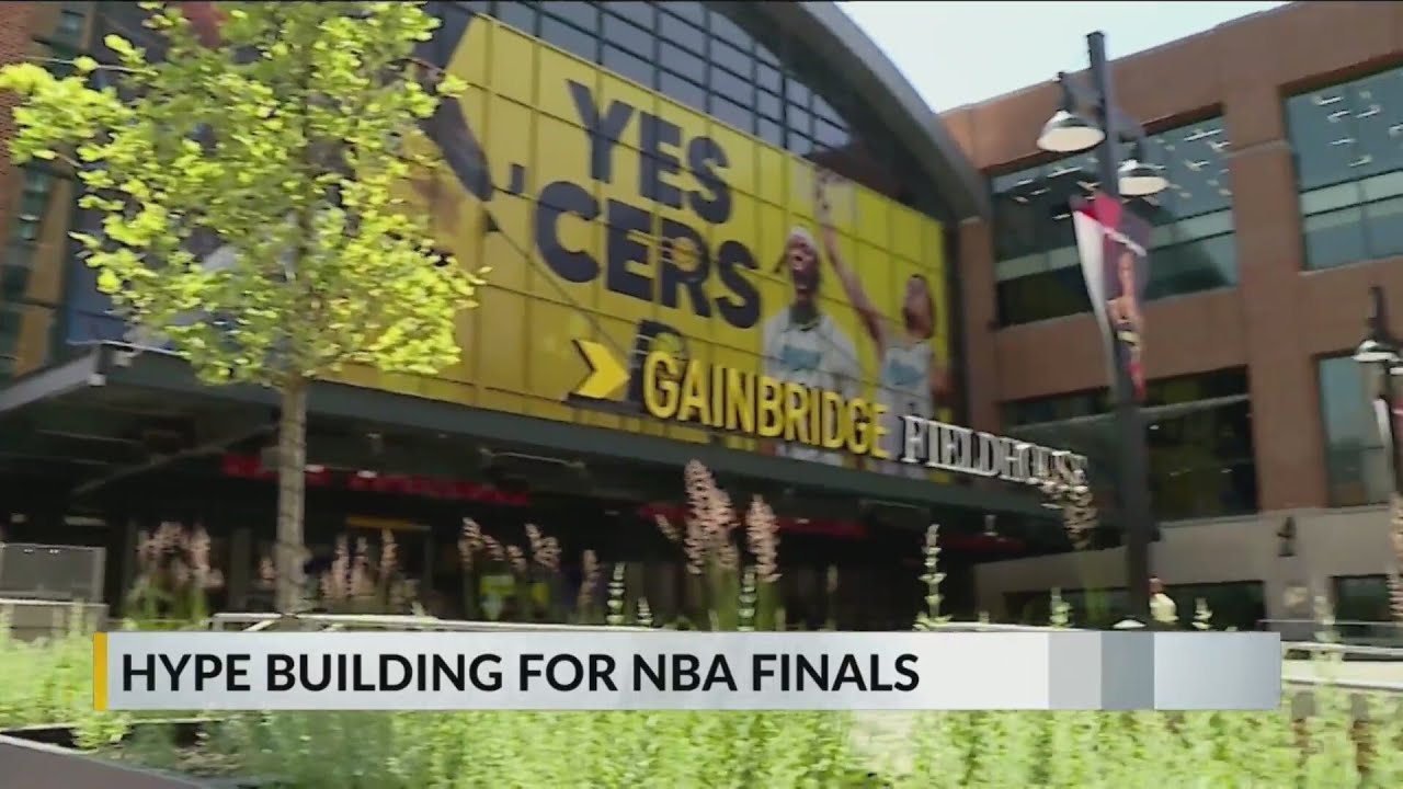 Hype building in Indianapolis for the NBA finals - YouTube