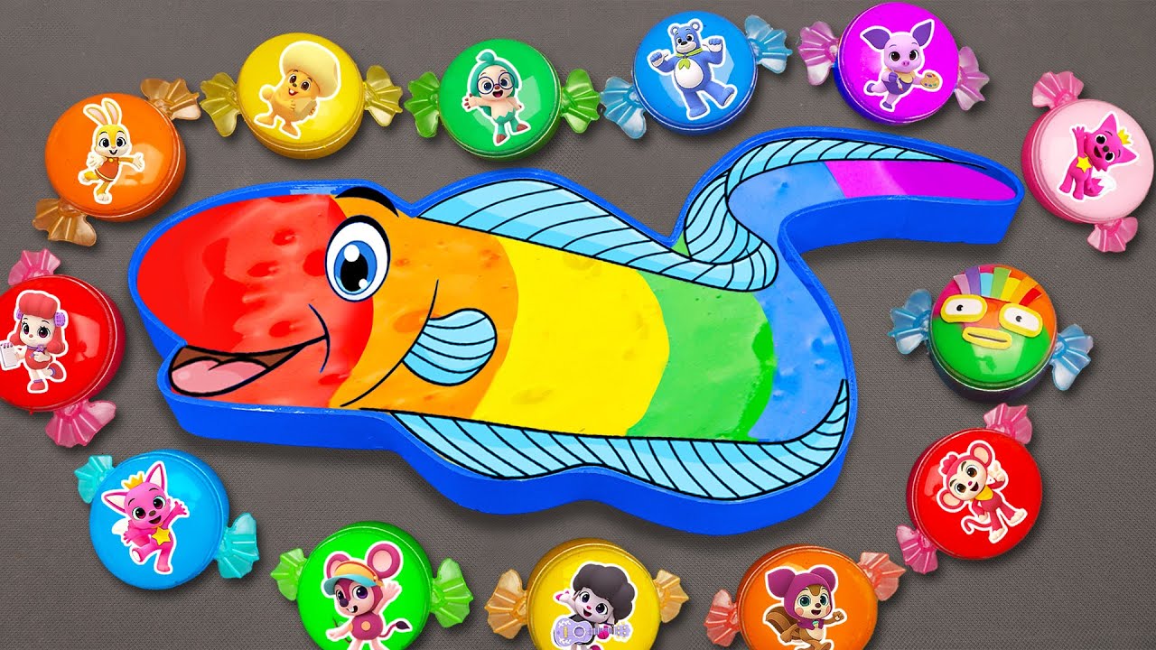 Amazing Slime 🌈 Making Rainbow Electric Eel Bathtub by mixing SLIME in ...