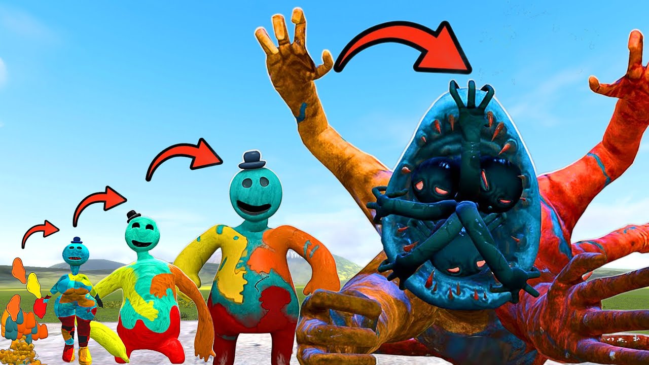 NEW EVOLUTION OF SIZE COMPARISON NIGHTMARE DOEY THE DOUGHMAN BOSS POPPY ...