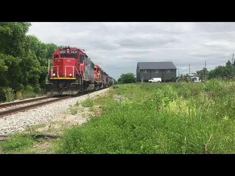 CN L568 GTW GP38-2 5849 GTW GP40-2 6425 CN GP38-2 4936 New Hamburg Ontario CN Guelph Subdivision ...