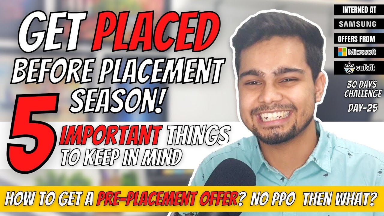 Get Placed before Placement season! 🔥😱| How to get a Pre-placement ...